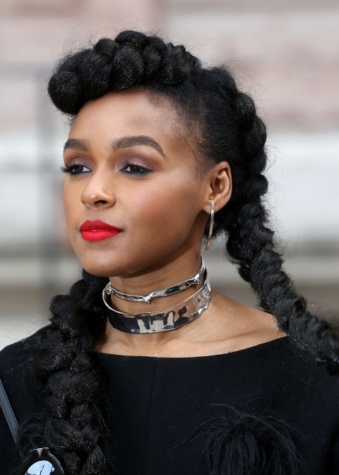 With her curly texture, Janelle Monáe added even more volume to her ...